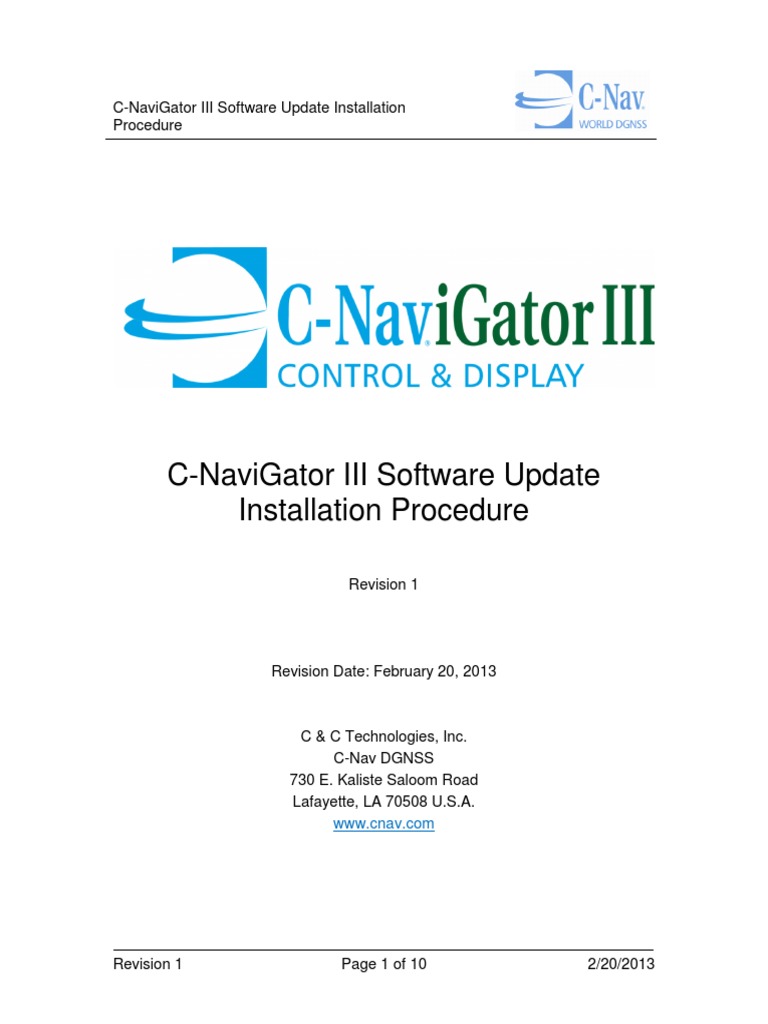 C-NaviGator III Update Procedure | PDF | Installation (Computer ...