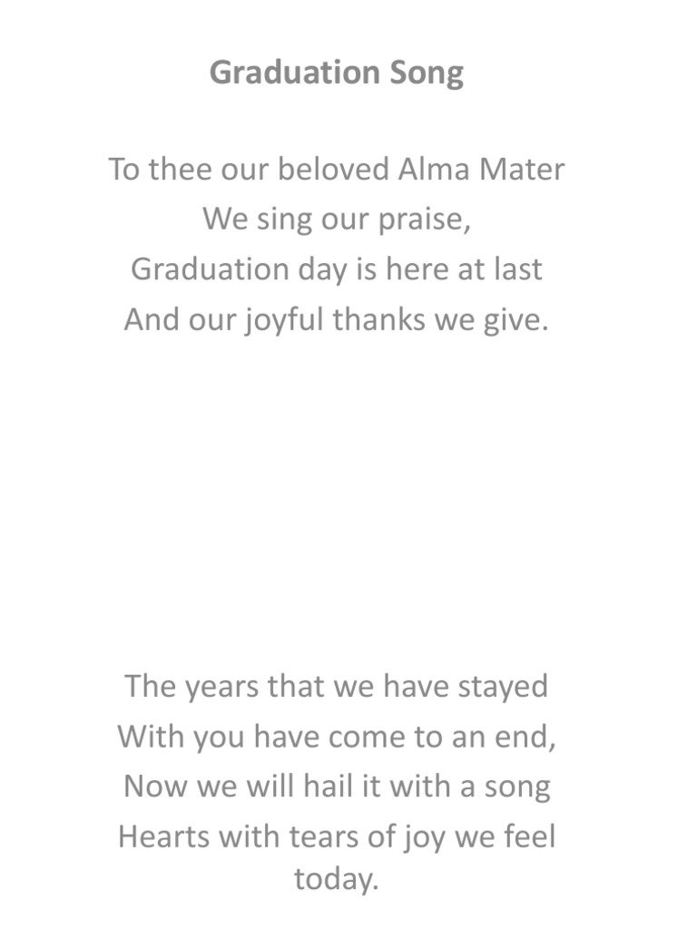 Alma Mater Song | PDF