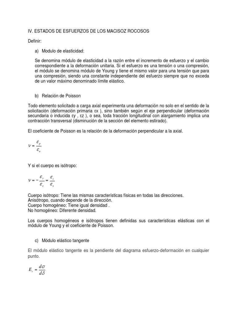 Guia de Meca Rocas | PDF | El módulo de Young | Elasticidad (Física)