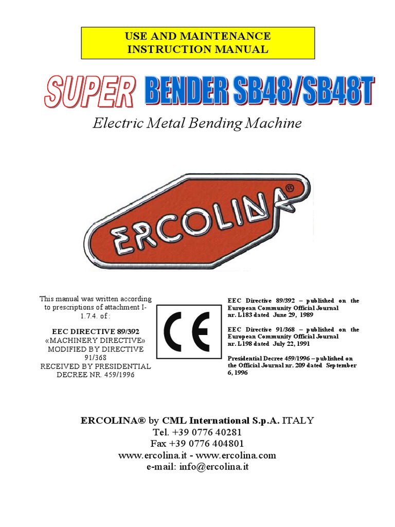 SB 48 Bender | PDF | Switch | Electrical Connector