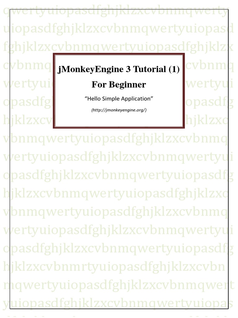 JMonkeyEngine 3 Tutorial (1) Hello SimpleAplication | PDF | Integrated Development Environment ...