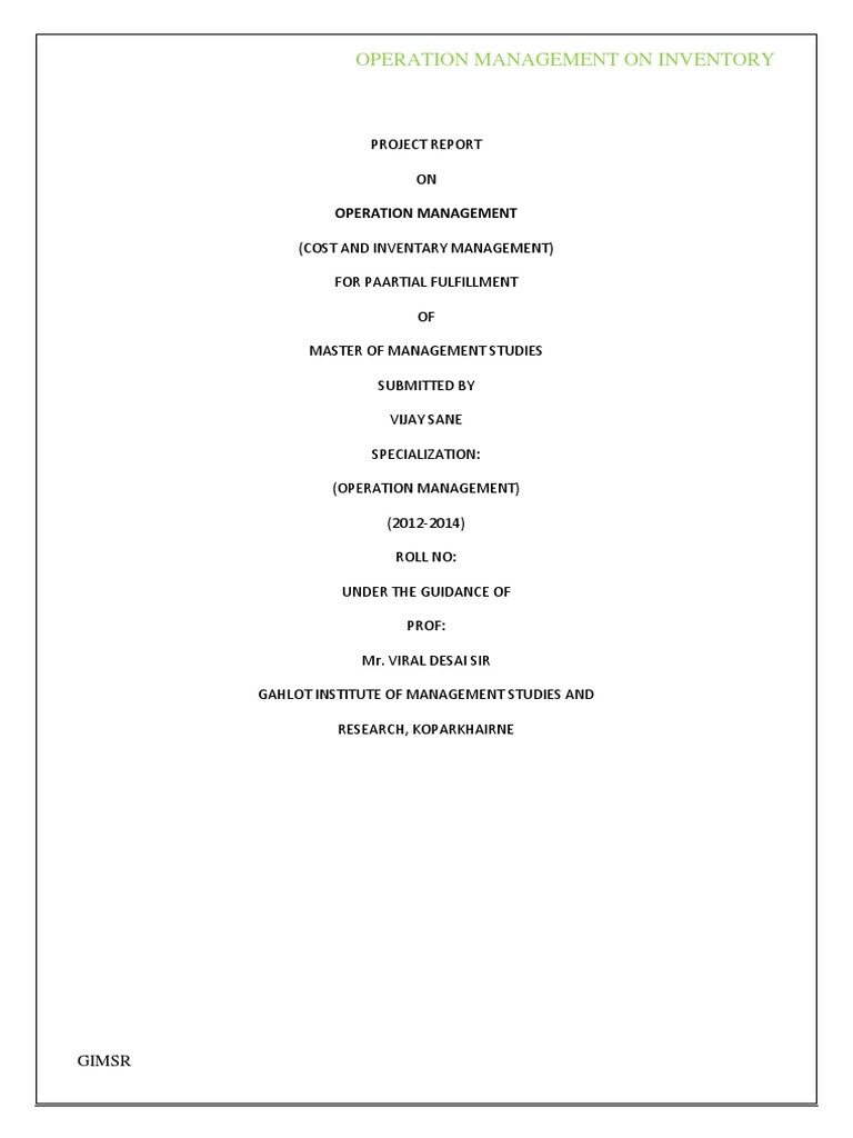 Inventory Management | PDF | Textile Industry | Spinning (Textiles)