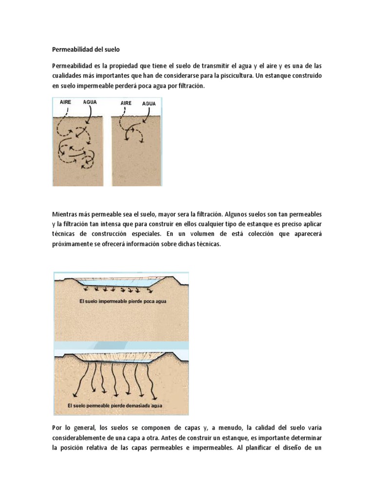Permeabilidad Del Suelo | PDF | Permeabilidad (Ciencias de la Tierra ...