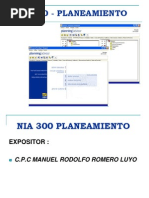 Nia 300 | PDF | Auditoría financiera | Planificación