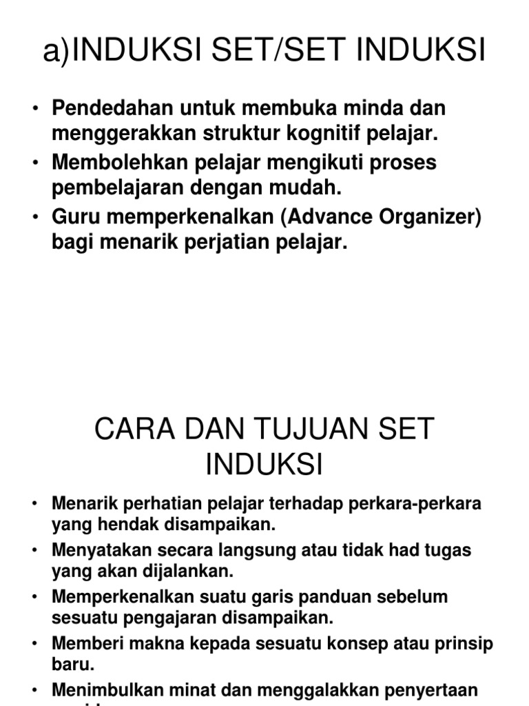 Function Set Induksi | PDF