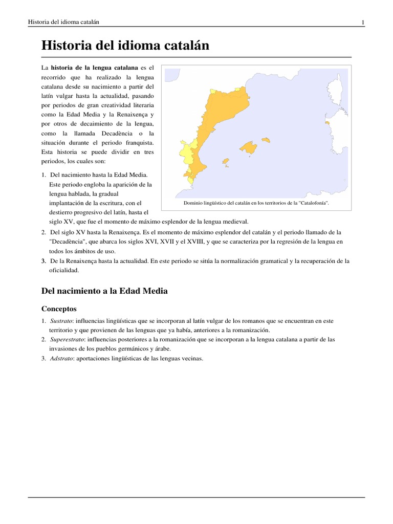 Historia Del Idioma Catalán | PDF | latín | Idiomas