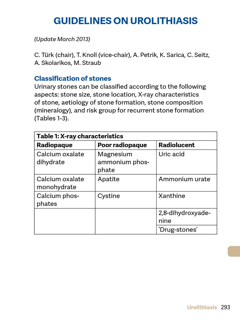Radiolucent vs Radiopaque Stones in Urolithiasis | PDF | Medicine ...