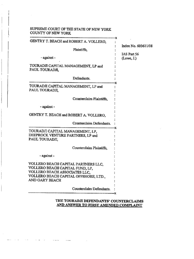 Gentry Beach and Vollero Fraud Case | PDF | Private Equity | Investor
