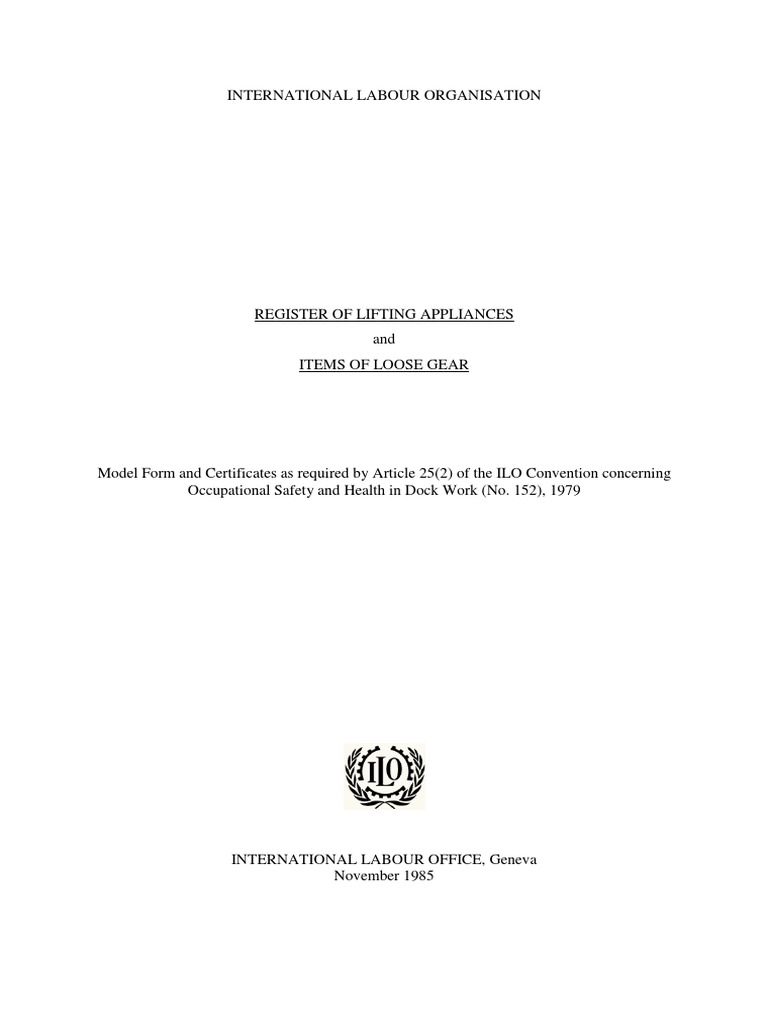 Chain Register | PDF | International Labour Organization | Crane (Machine)
