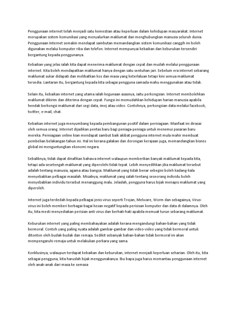 Kebaikan Dan Keburukan Internet | PDF