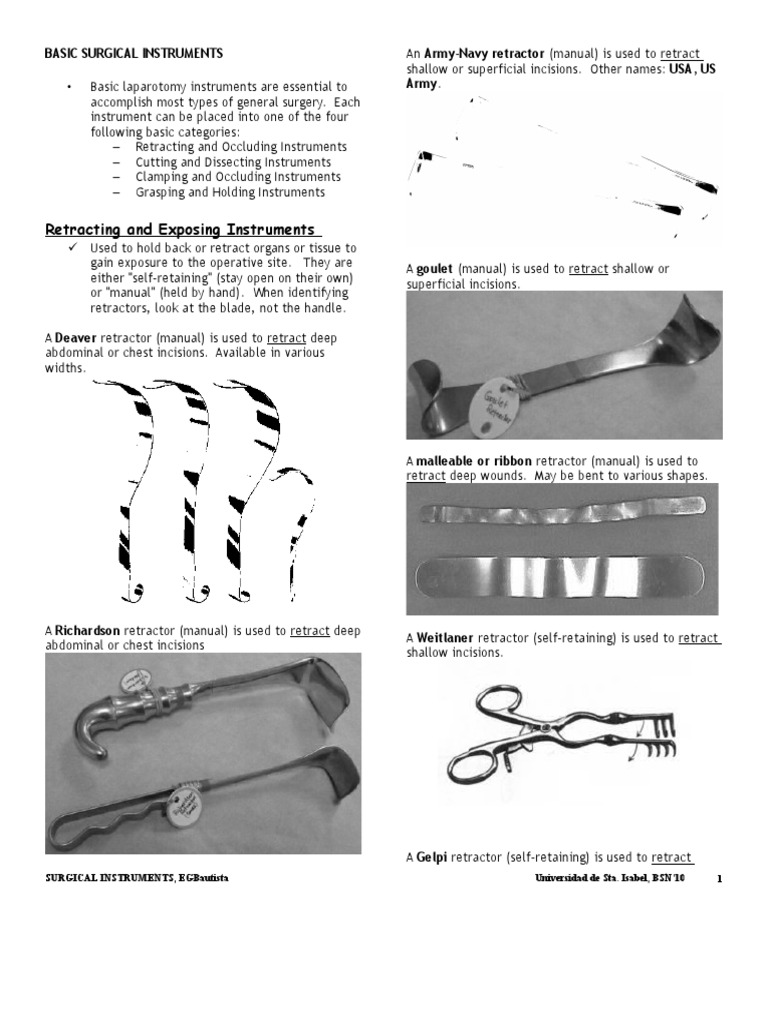 Surgical Instruments | PDF | Surgical Procedures | Surgery
