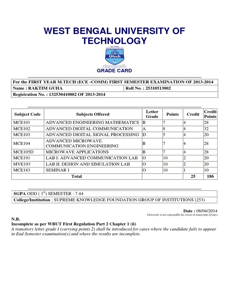 West Bengal University of Technology | PDF | Information And ...