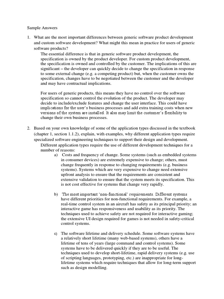 Sample Questions and Answers | PDF | Agile Software Development ...