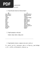 Imenice, Glagoli, Pridjevi, Kontrolni | PDF