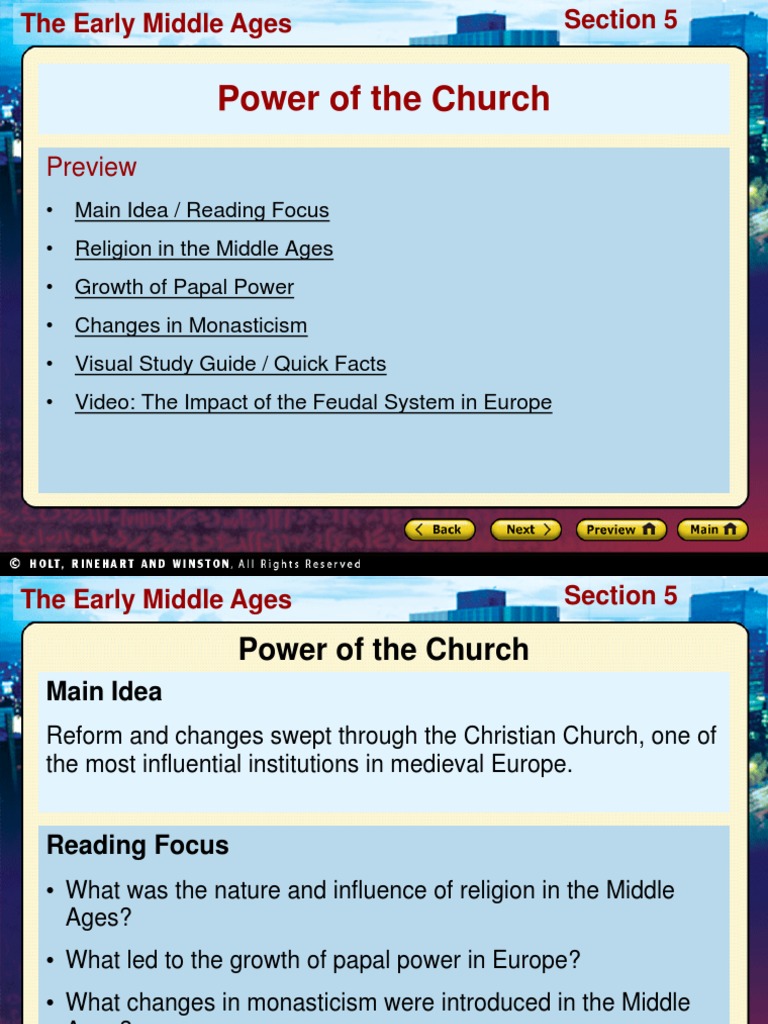 Power of The Church: Preview | PDF | Pope | Middle Ages