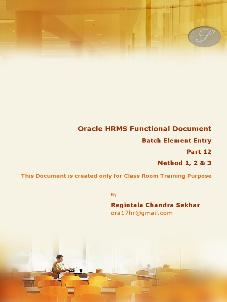 Oracle Apps HRMS r12 - Batch Element Entry | PDF | Payroll | Computing