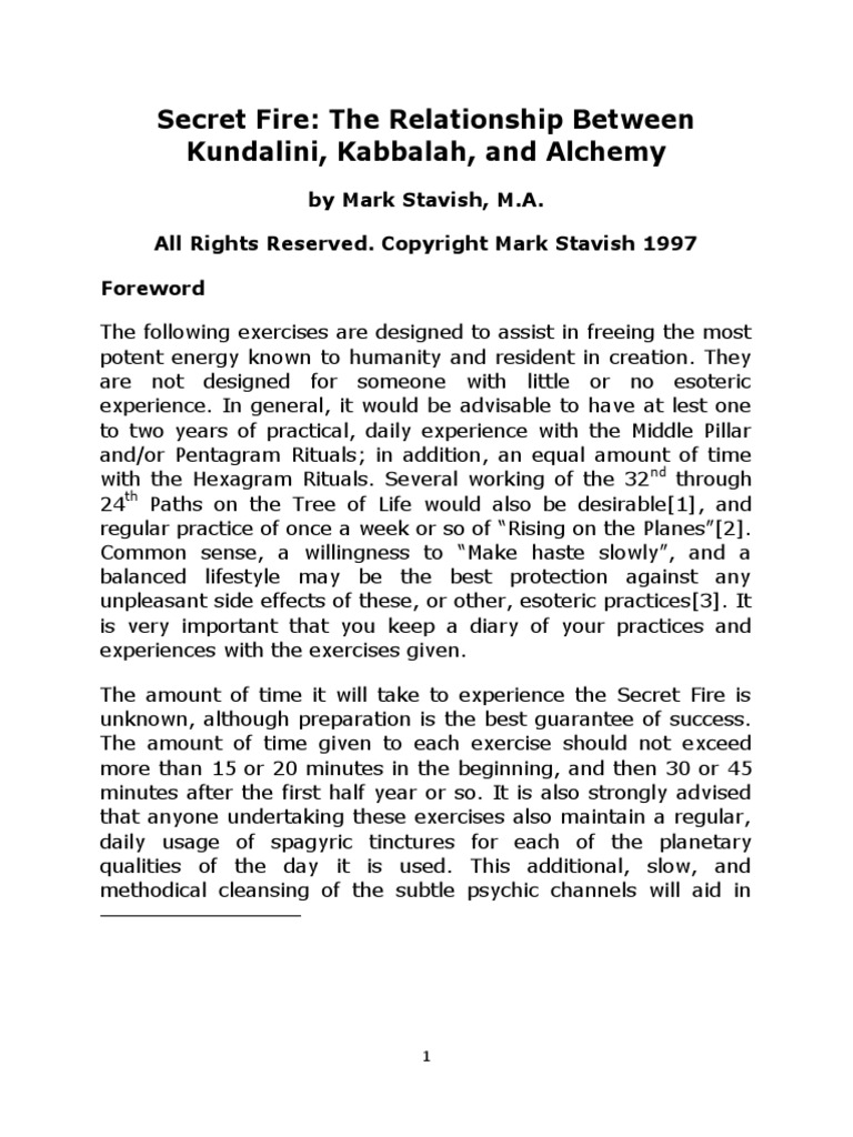 Secret Fire | PDF | Alchemy | Kabbalah