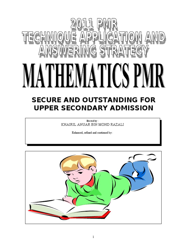 PMR Mathematics Paper 1 Guide | PDF | Electron | Physical Chemistry