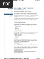 Furan Analysis of Transformer Oil | PDF | Transformer | Phases Of Matter