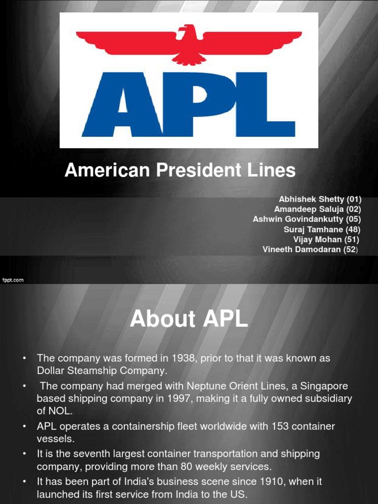 APL: Global Shipping & Logistics Overview | PDF | Logistics | Cargo