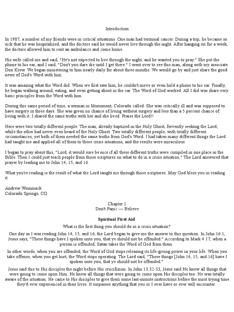 Andrew Wommack - Christian Survival Kit Book | PDF