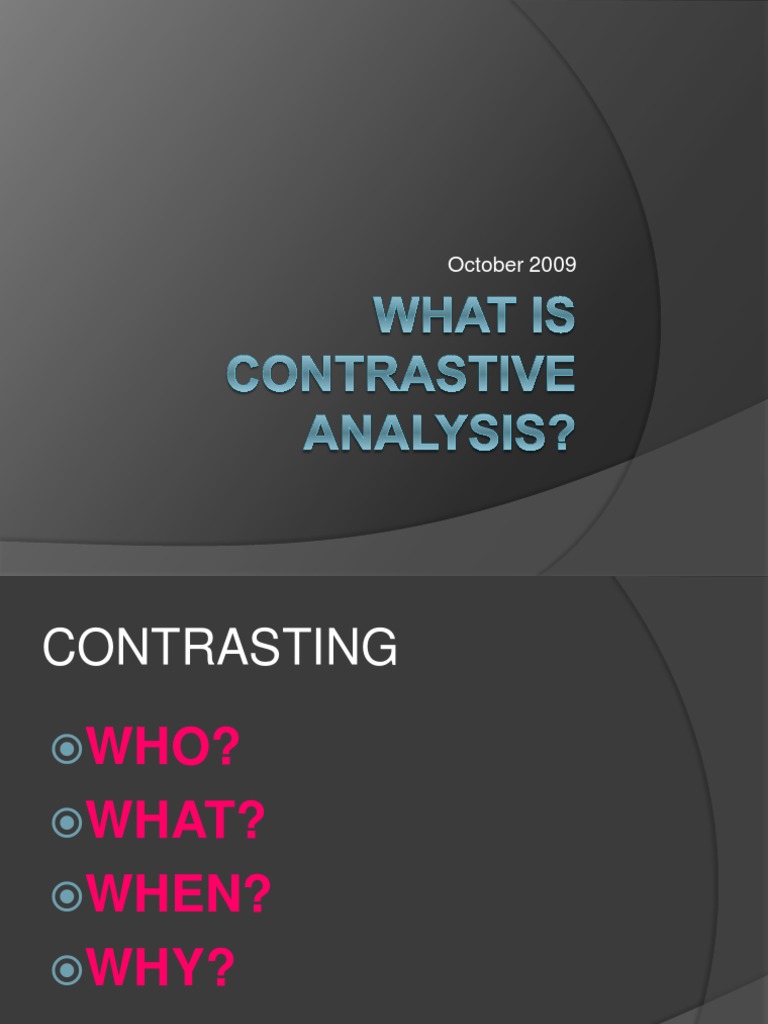 Overview of Contrastive Linguistics | PDF | Linguistics | Semiotics
