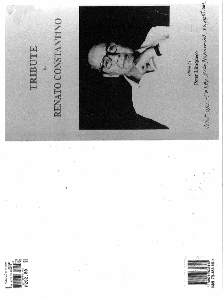 TRIBUTE To Renato Constantino - Edited by Peter Limqueco | PDF