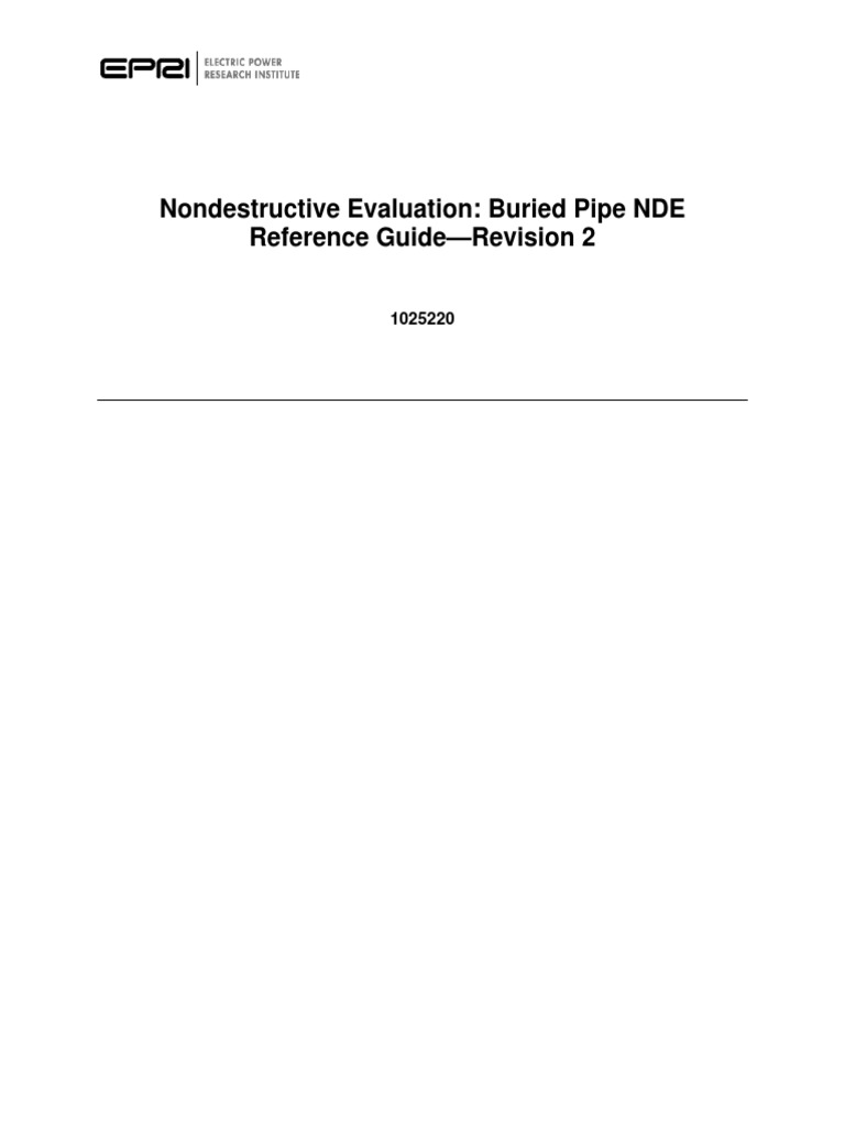 Buried Pipe NDT | PDF | Ultrasound | Radiography