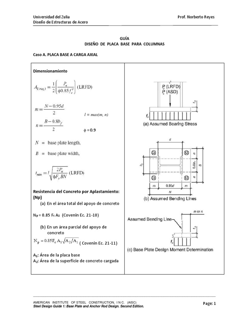 Diseño de Placa Base LRFD | PDF | Materiales | Ingeniería mecánica