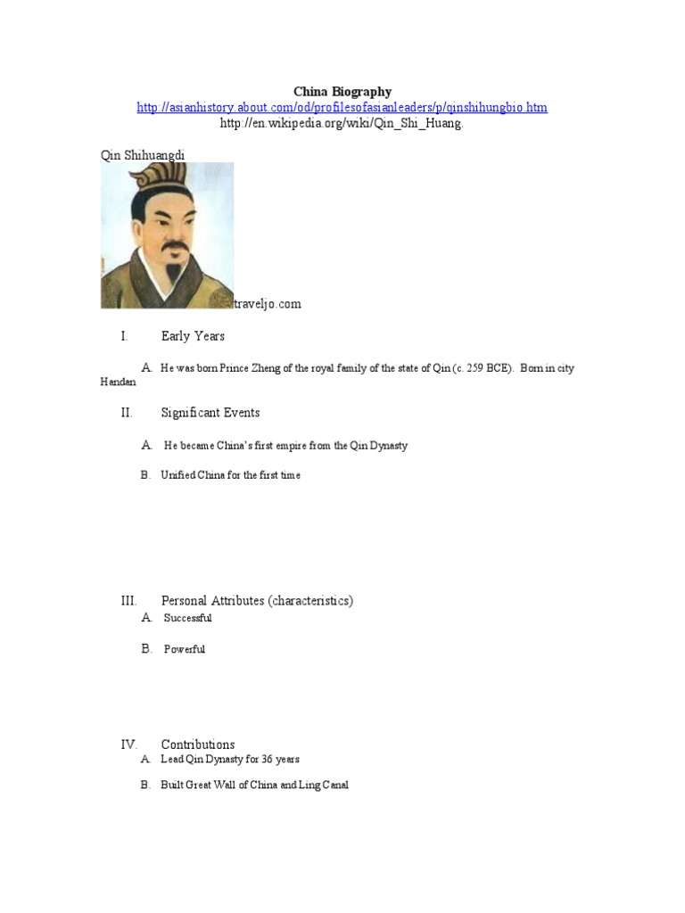 China Biography On Word | PDF | Confucius | East Asia