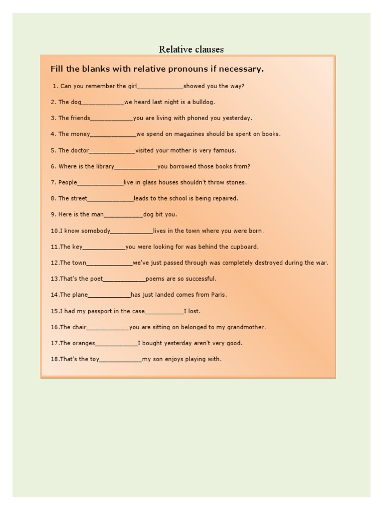 Relative Clauses | PDF | Syntax | Grammar