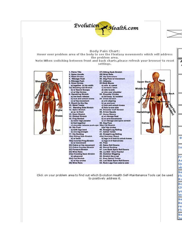 Body Pain Chart | PDF