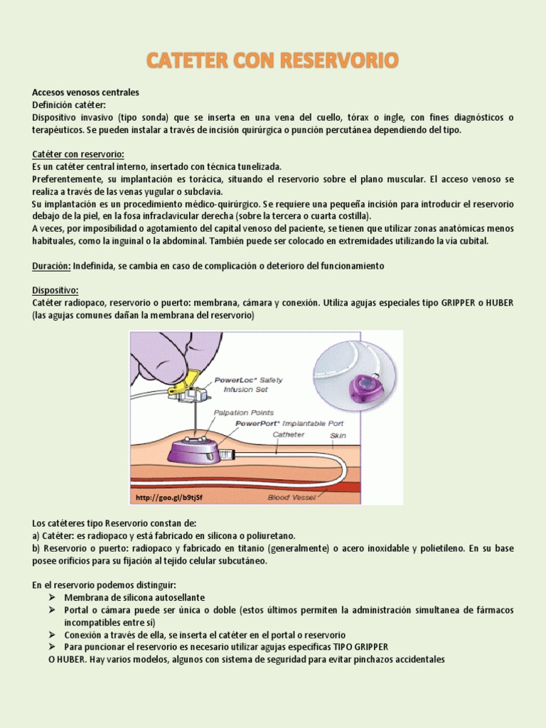 Cateter Con Reservorio | Hemodiálisis | Medicina CLINICA