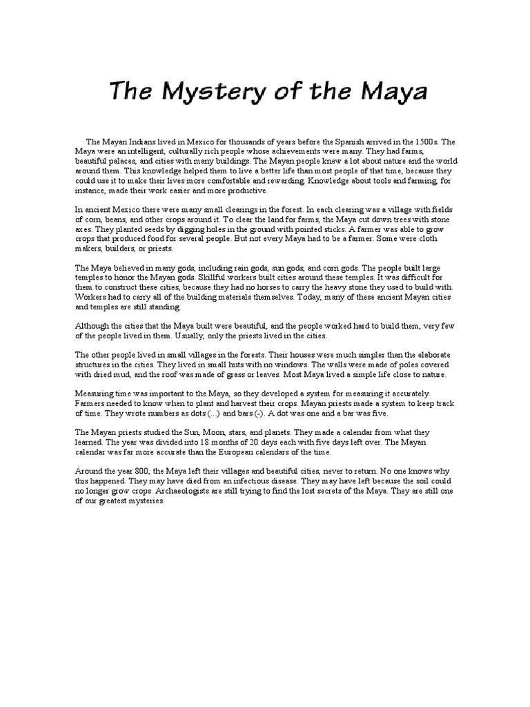 Pre Course Reading - Doc 1 | PDF | Maya Civilization | Agriculture