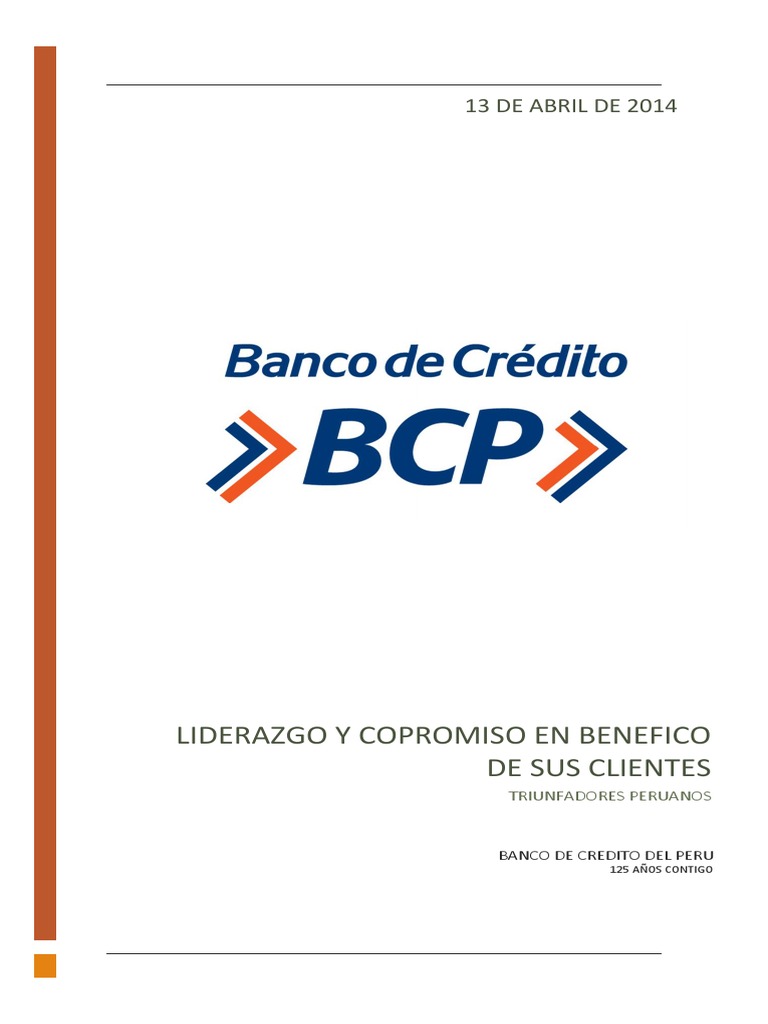 Documento BCP Domingo | PDF | Bancos | Calidad (comercial)