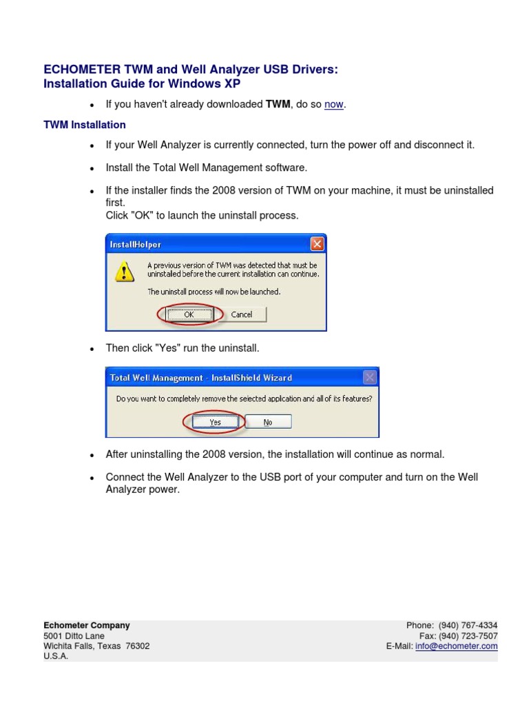 XP Installation for Well Analyzer Driver | PDF | Installation (Computer ...