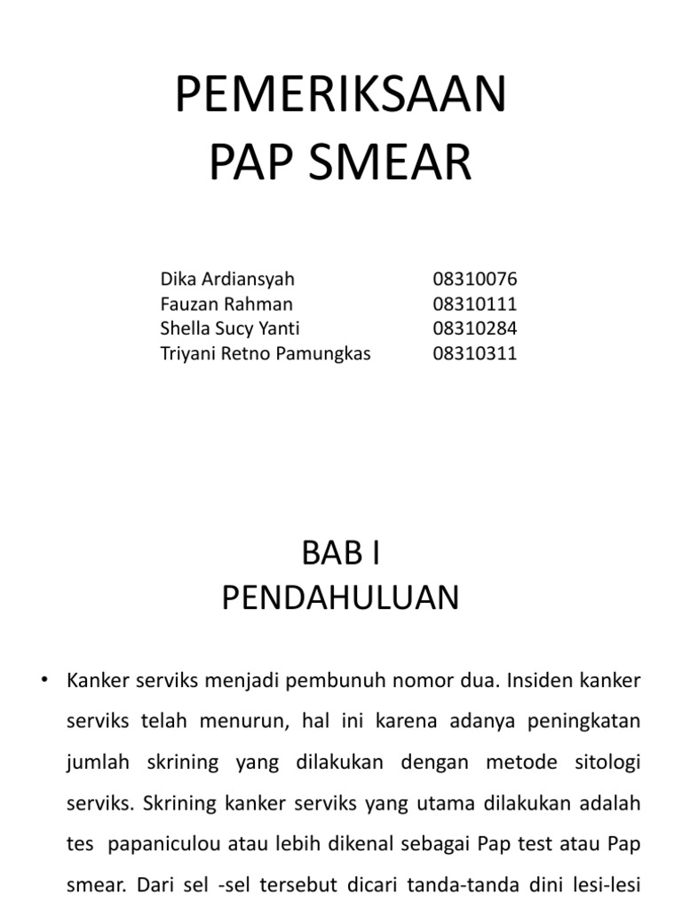 Pemeriksaan Pap Smear | PDF | Kesehatan Holistik