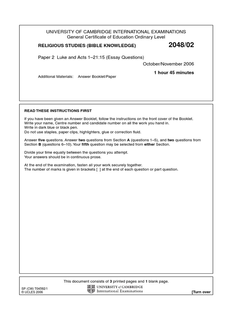 Religious Studies (Bible Knowledge) | PDF | Acts Of The Apostles | Paul ...