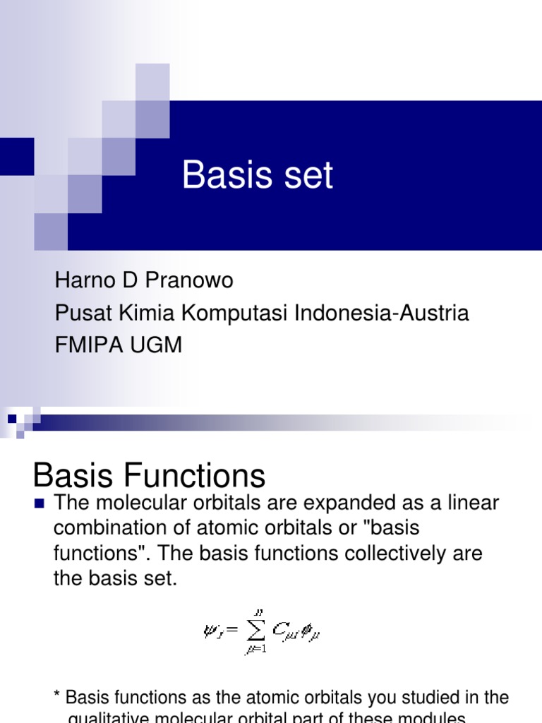 Basis Set Optimization | PDF | Molecular Orbital | Condensed Matter Physics