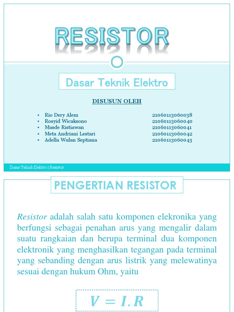Panduan Lengkap Resistor Elektro | PDF | Sains & Matematika
