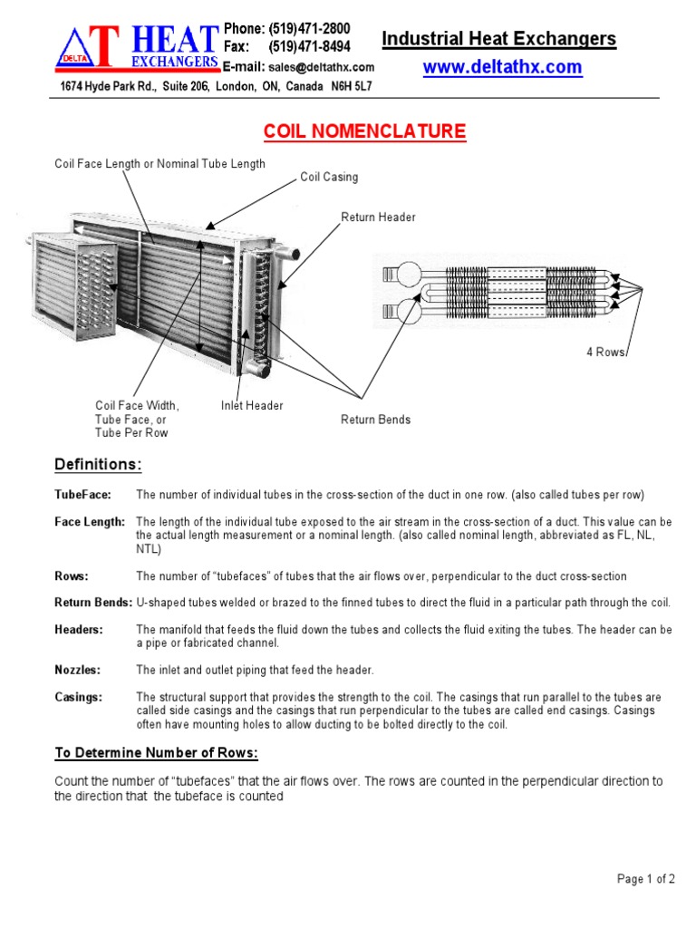 Coil Nomenclature: Industrial Heat Exchangers | PDF | Heat Exchanger ...