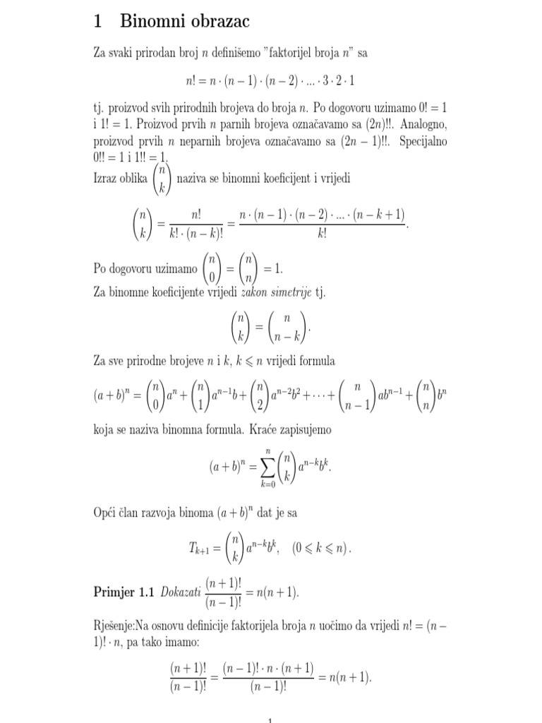 Binomni Obrazac | PDF