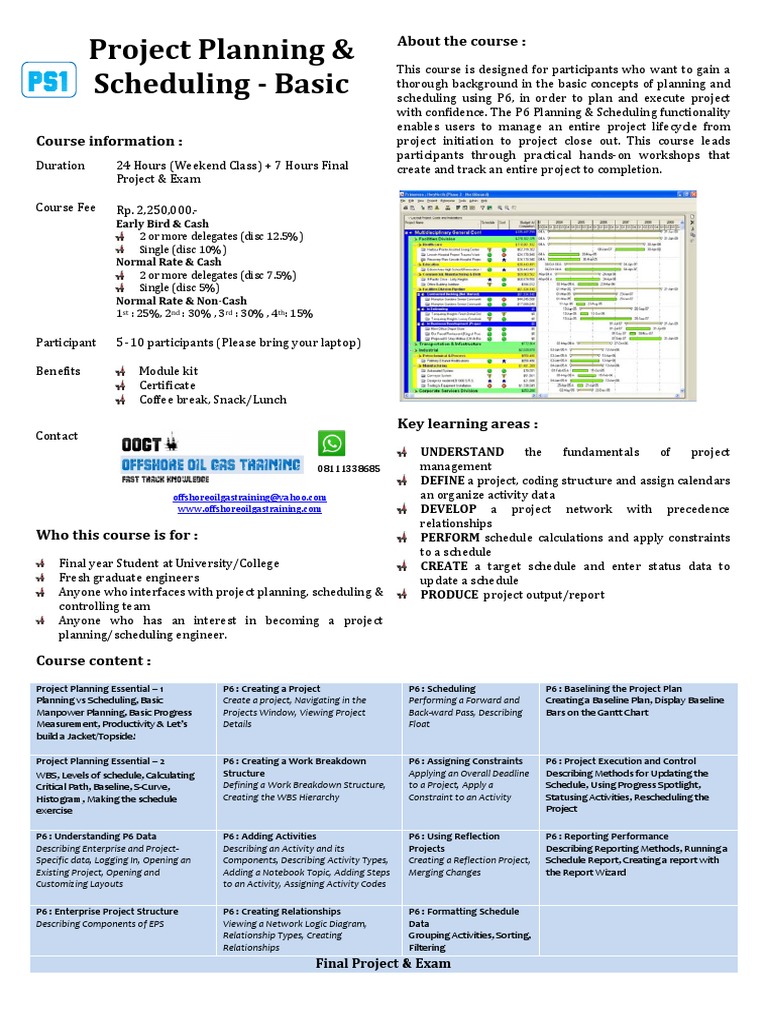 Basic Project Planning and Scheduling | PDF | Software Engineering | Information Technology ...