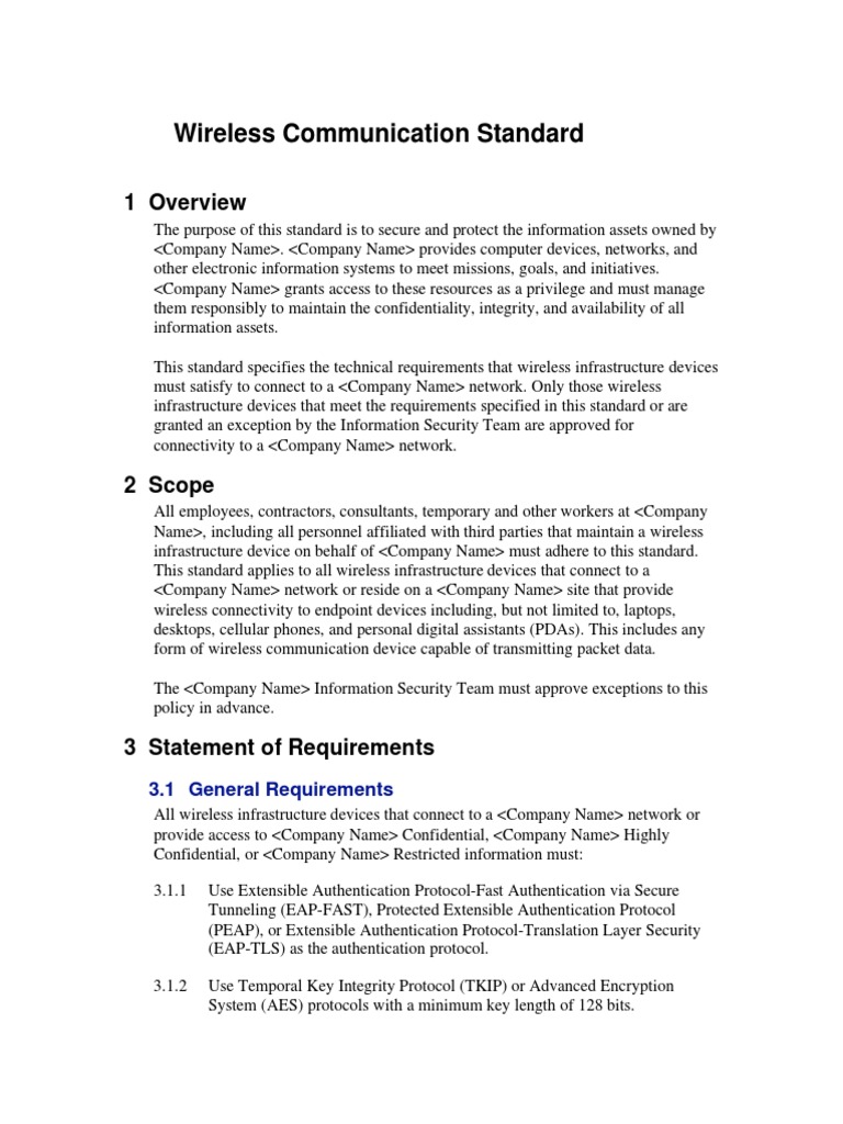Wireless Communication Standard | PDF | Computer Network | Wireless