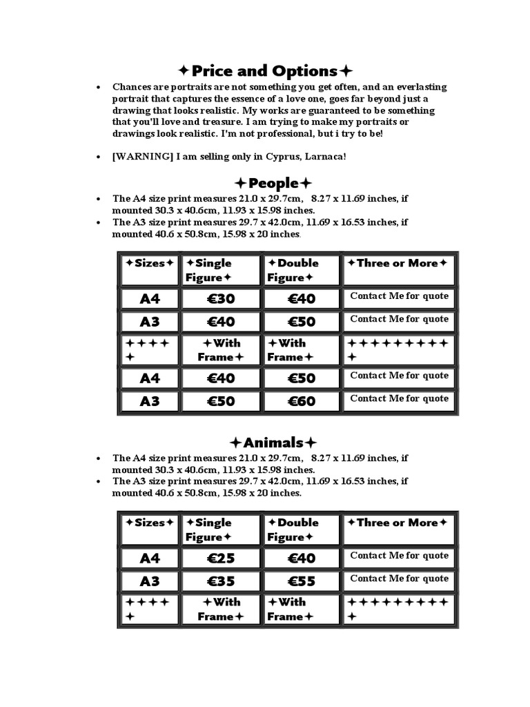 Price and Options | PDF