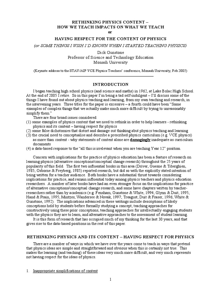 PTC Paper 05 | PDF | Curriculum | Physics