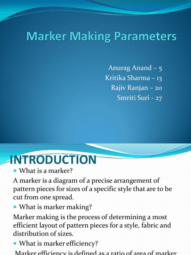 Marker Making in Garment Production | PDF | Clothing | Textiles