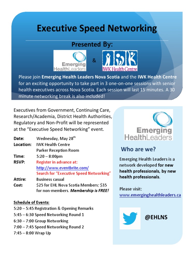 Executive Speed Networking Advertisement | PDF | Academia | Medicine