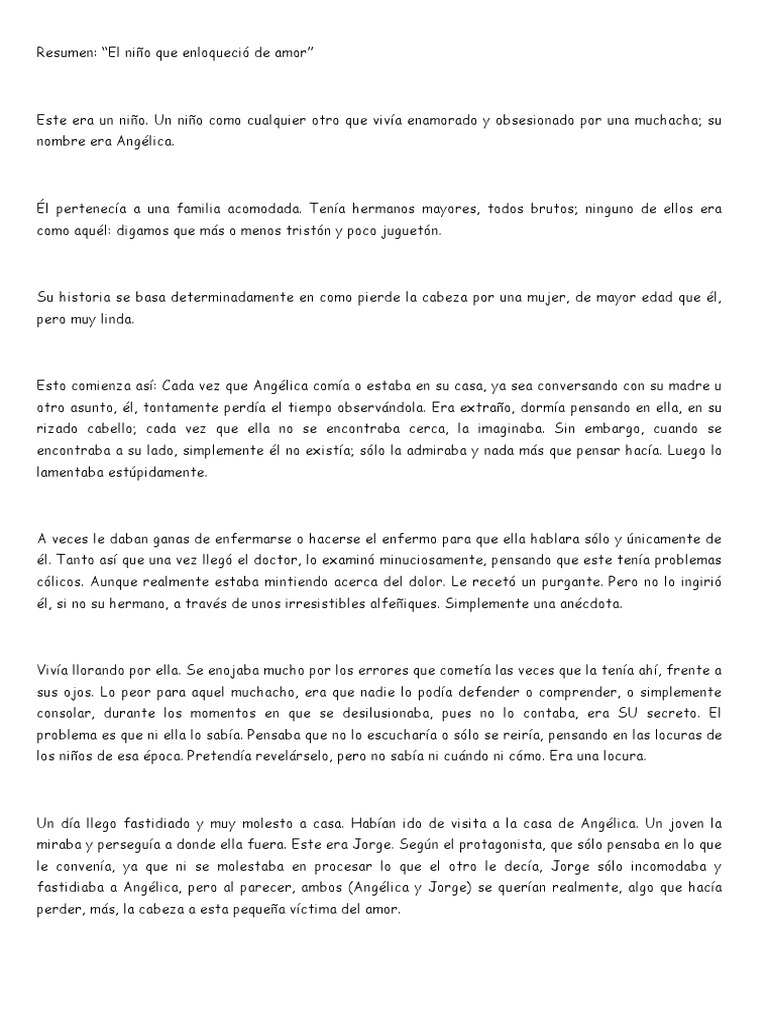 El Niño Que Enloquecio de Amor PDF | PDF