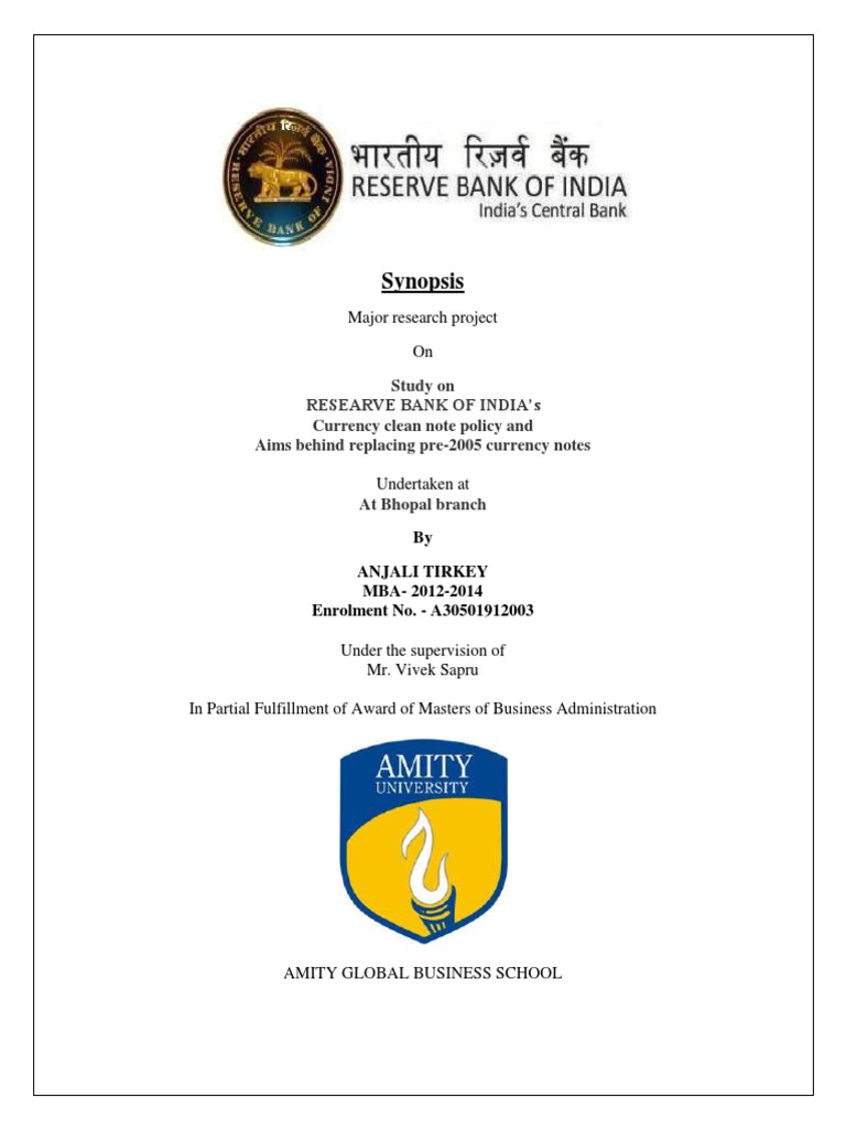 Synopsis: Major Research Project On | PDF